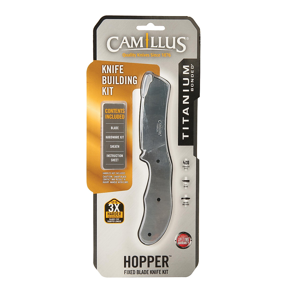 Camillus Hopper Fixed Blade Knife for Hunting and Fishing - Unfinished Kit – Handle Material Sold Separately