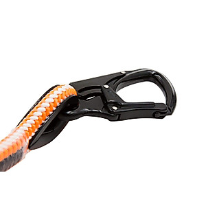 ProClimb Arborist Positioning Lanyard by Pelican Rope - 1/2 in x 10 ft Polyester Rope with Aluminum Snap Hook - Adjustable, High Visibility, ANSI/OSHA Certified for Work Positioning and Tree Climbing
