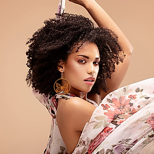 MTLEE 20 Pairs African Wooden Dangle Earrings Lightweight Ethnic Style Drop Earrings Geometric Wooden Earrings for Women(Classic Style)