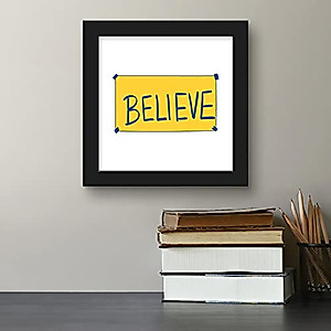 Trends International Gallery Pops Ted Lasso - Believe Wall Art Wall Poster, 12" x 12", Black Frame Version