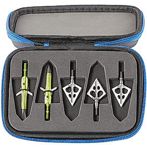 Muzzy Broadheads and Accessory Case, Grey/Blue (601)