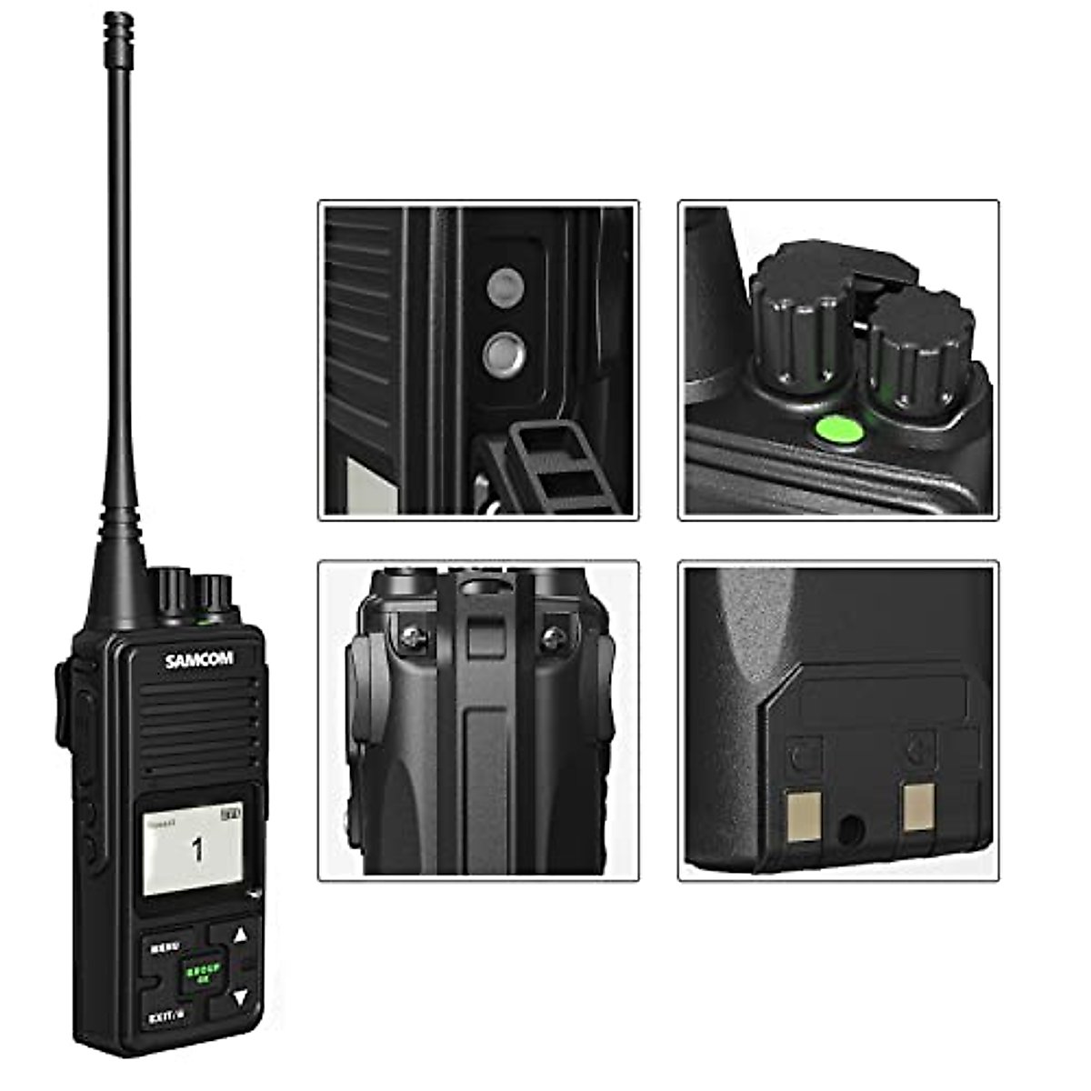 SAMCOM FPCN10A Two Way Radios Long Range, 3000mAh Battery High Power 2 Way Radios Walkie Talkies for Adults Rechargeable, Business Programmable Handheld UHF Radios with Dual PTT Group Call, 6 Packs