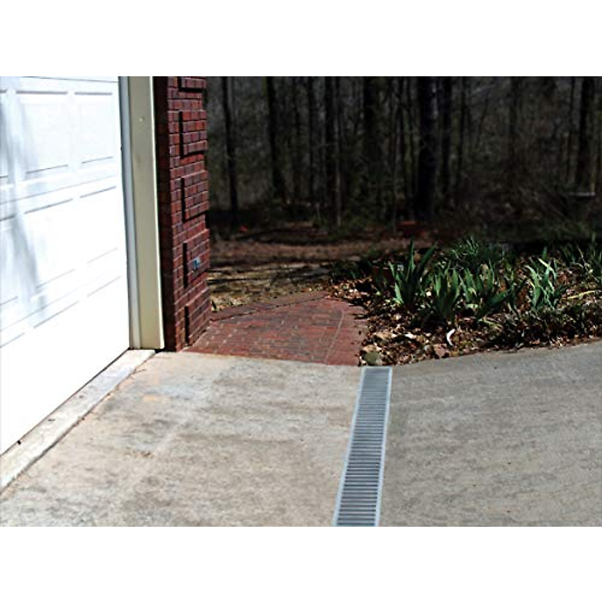 NDS Pro Series Drain Kit 5-1/2 in. X 39-3/8 in. Deep Profile Channel, Galv. Steel Grates, End Caps/Outlet, 5 in, Gray