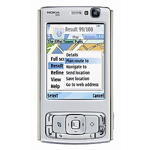 Nokia N95 Unlocked Cell Phone with 5 MP Camera, International 3G, Wi-Fi, GPS, MP3/Video Player, MicroSD Slot--International Version with Warranty (Silver/Plum)