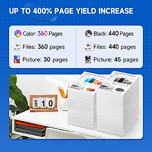 67XL Ink Cartridge Black/Color Combo Pack for HP Ink 67 67XL for HP 67 Ink Cartridge Fit for Envy 6000 6055 6055e 6400 6455 DeskJet 2855e 2700 2700e 2755 2755e 2752 4152 2755 4155e Printer(2 Pack)