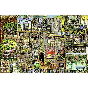 Ravensburger Colin Thompson: Bizarre Town 5000 Piece Jigsaw Puzzle for Adults | Premium Quality with Unique Piece Design | Anti-Glare Surface | Ideal for Group Activity | FSC-Certified Materials