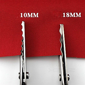 Dressmaking Sewing Craft Scissors, Professional Stainless Steel Pinking Shears Comfort Grip, Serrated & Scalloped Blades Cut Tailor Decorative Tool - Fabrics Leather Paper Craft (Scalloped 18mm)