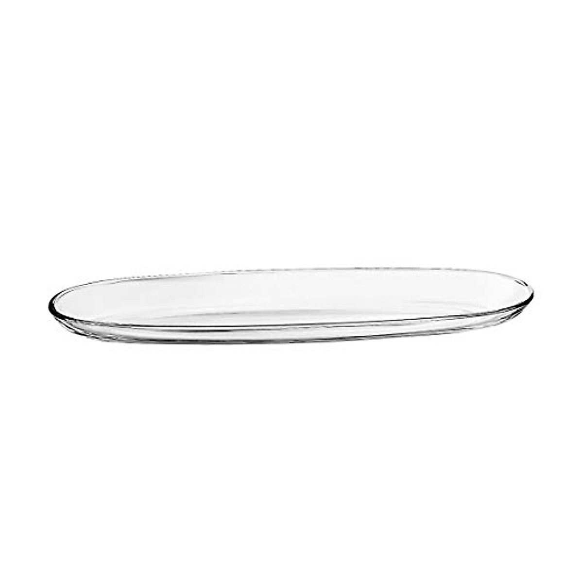Barski - European Glass - Oval - Serving Tray - Platter - 16" Long, 4.5" Wide - Made in Europe