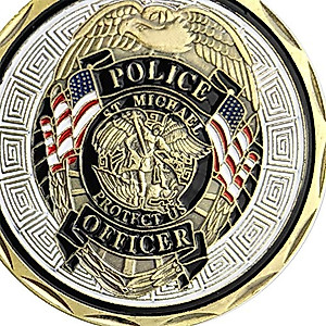 St. Michael Patron Saint of Police Officers Prayer Law Enforcement US Military Challenge Coin