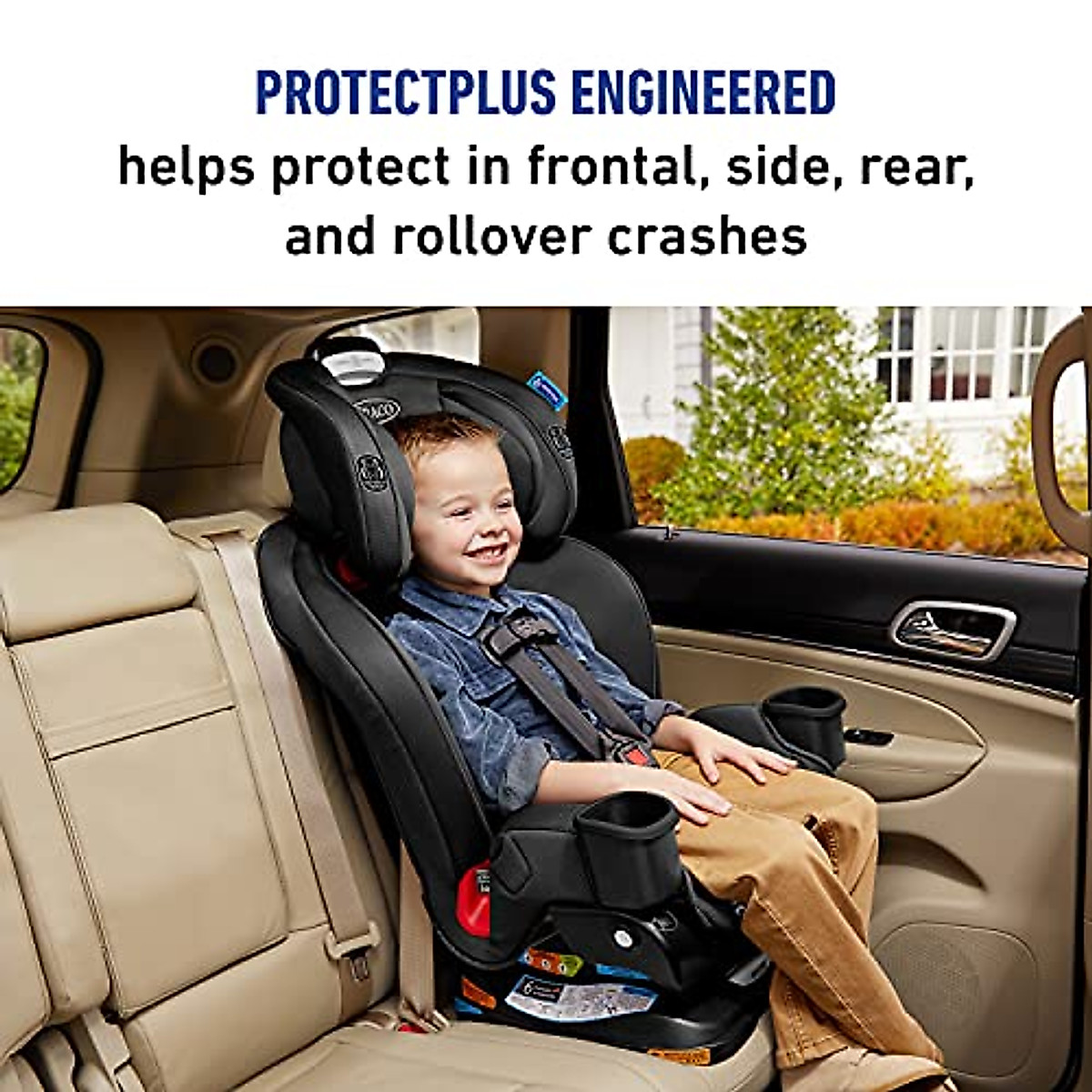 Graco Extend2Fit 3 in 1 Car Seat Featuring Anti-Rebound Bar, Ride Rear Facing Longer, Up to 50 Pounds, Prescott