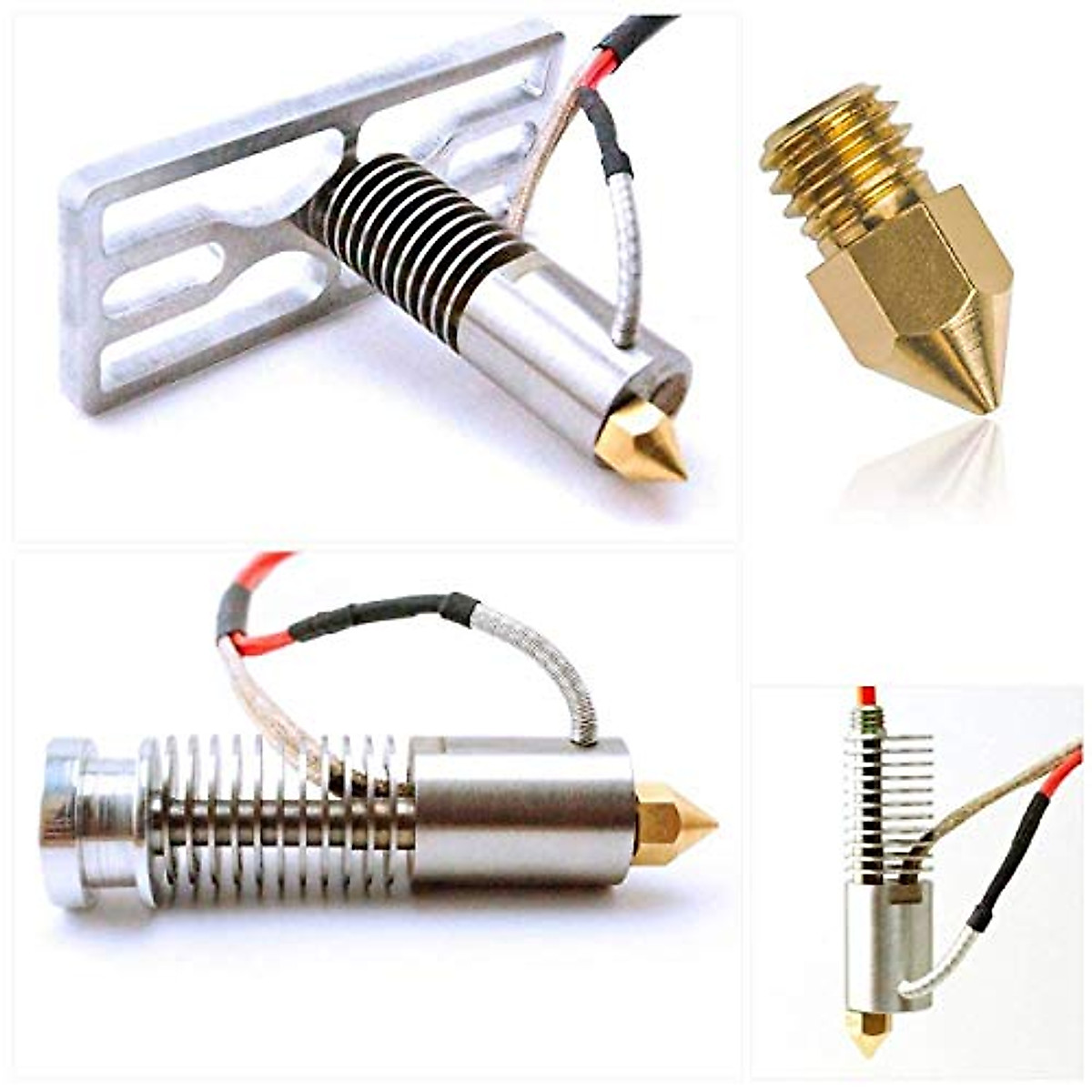 20 PCS 3D Printer Nozzle 0.4mm Extruder Head for Cr10 liuqiangmeiguo (Color : 1)