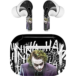 Skinit Decal Audio Skin Compatible with Apple AirPods Pro - Officially Licensed Warner Bros Joker The Dark Knight Design