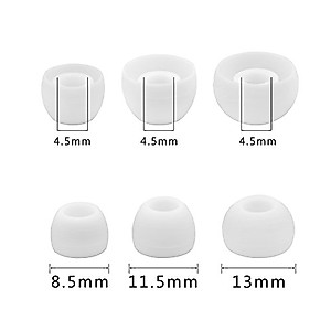 ALXCD Ear Tips Compatible with Powerbeats 3 2 Wireless, S/M/L 3 Sizes 12 Pairs Silicone Earbuds Tips Replacement Eartip, Compatible with Beats Powerbeats 3 Wireless 2, 12 Pairs Black/White/Red/Gray