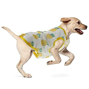 TEHAUX Hawaiian Shirts 3PCS Summer Pet T- Shirts Dog Shirts Pet Cooling Waistcoats Breathable Vest Costume Pet Clothes Dog Supplies (Size S) Summer Dress