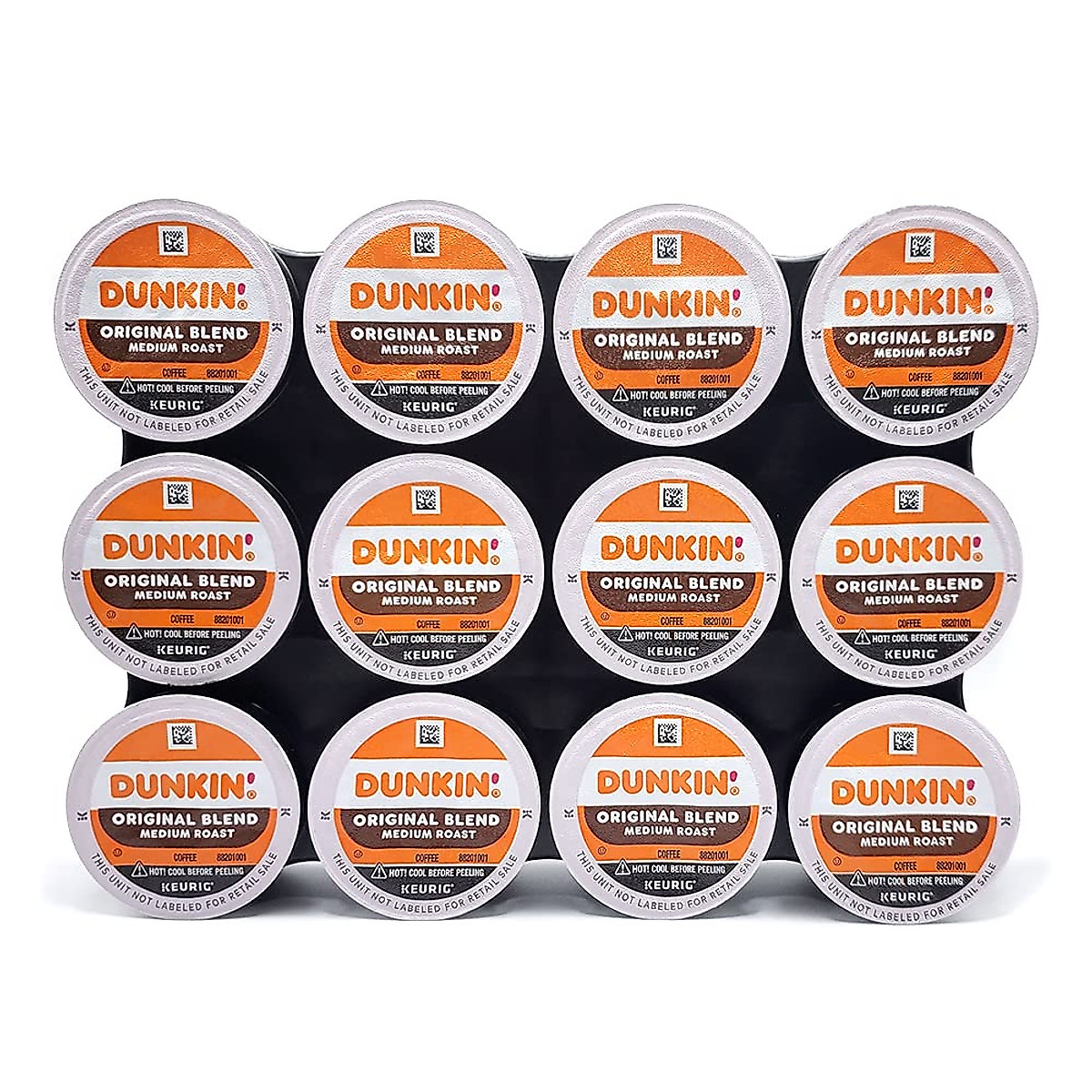 Adhesive Wall Mounted 12 Slot Coffee Pod Holder and Organizer. Space Saving Storage Rack Compatible with K Cups Saves Room in Drawers, Cupboards and Counters to Keep Coffee Station and Kitchen Neat