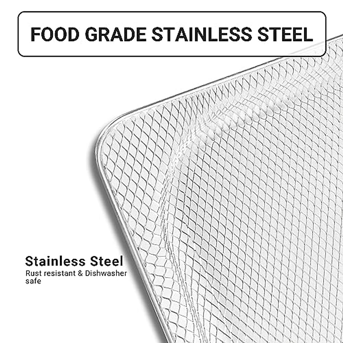 Replacement Air Fryer Basket for Ninja Foodi SP101 Air Fry Oven, Stainless Steel Air Fryer Accessories for Ninja Foodi SP100, SP101B1, SP101C (for SP100 Series)