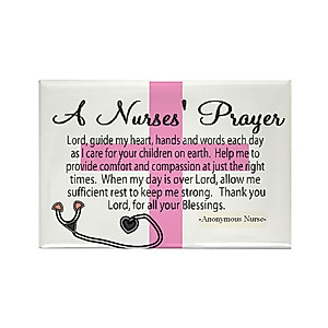 CafePress A Nurses Prayer Best Magnets Rectangle Magnet, 3"x2" Refrigerator Magnet