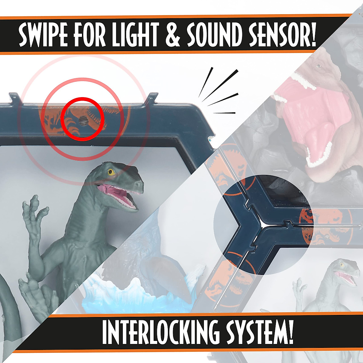 WOW! PODS Jurassic World Camp Cretaceous SFX Velociraptor Blue | Light-Up Bobble-Head Figure with Sound Effects | Official Fallen Kingdom Merchandise, Toys and Gifts for Boys and Girls, Aged 5+