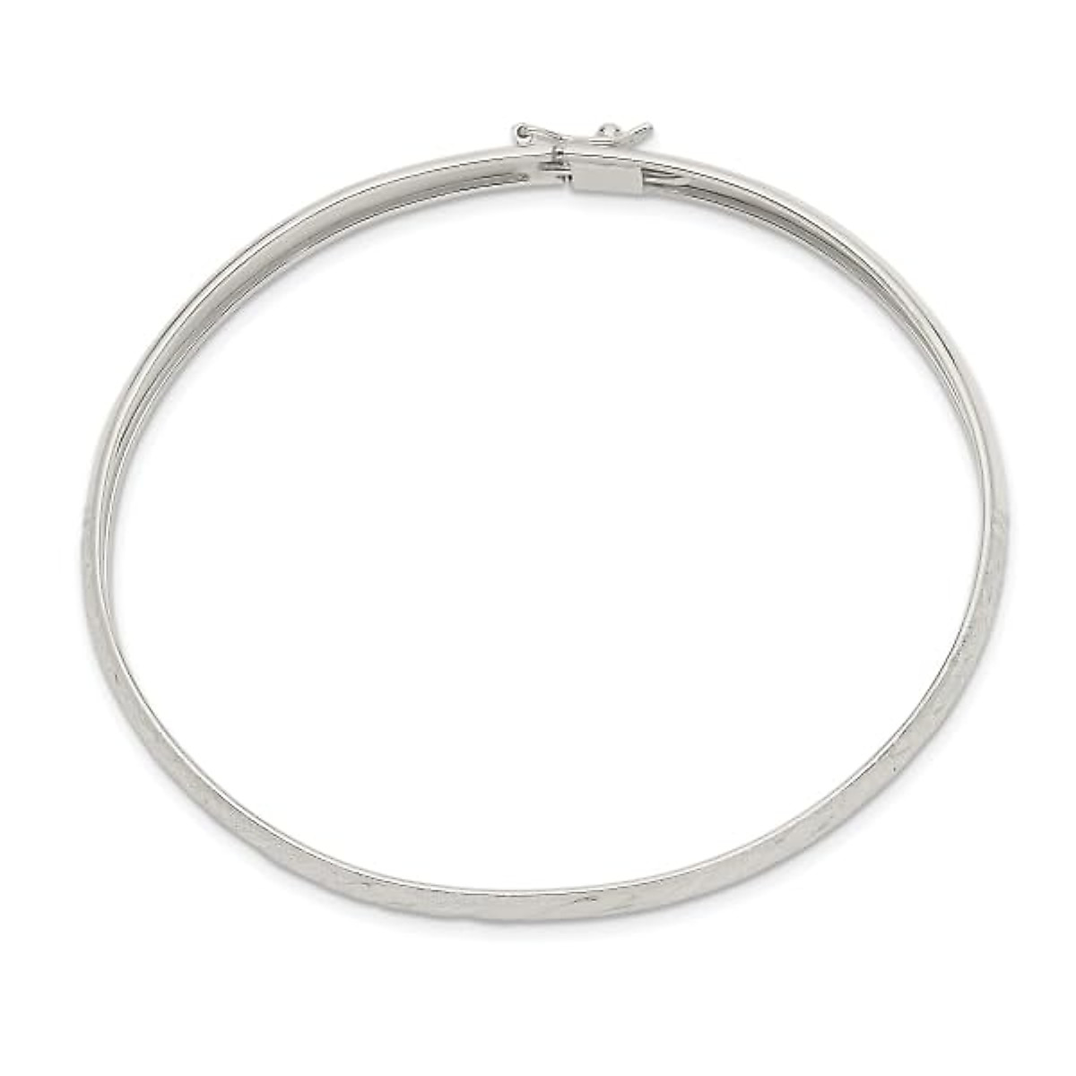 IceCarats 925 Sterling Silver 6.5mm Flexible Bangle Bracelet