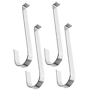 MAGICLULU 4 Pcs Vinyl Siding Hanging Hooks Heavy Duty Clothes Hanger Flat Skillet Pot Holders Outdoor Planter Pots Vinyl Siding Hooks for Hanging Plant Pots Outdoor Flower Pot Metal Hook Hat