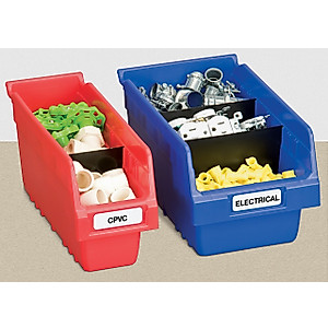 Akro-Mils 40020 Crosswise Width Plastic Divider for 30040, 30048 ShelfMax Bin Storage Bins, Black, (12-Pack)