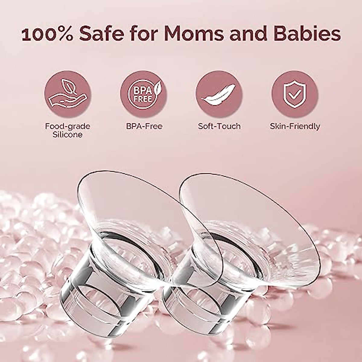 semai Flange Inserts 13/15/17/19/21mm Compatible with Momcozy S12 Pro/S9 Pro/S12/S9/Medela/Spectra/TSRETE 24mm Breast Pump Flanges, Reduce 24mm Nipple Tunnel Down to Correct Size, 5PCS (NOT 5 Pairs)