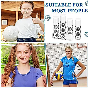 Demissle 40 Pcs Sports Themed Lip Balm, Sports Lipstick, Organic Jasmine Taste Moisturizing Lip Balm, Sports Gifts for Women, Girl, Team (Volleyball)