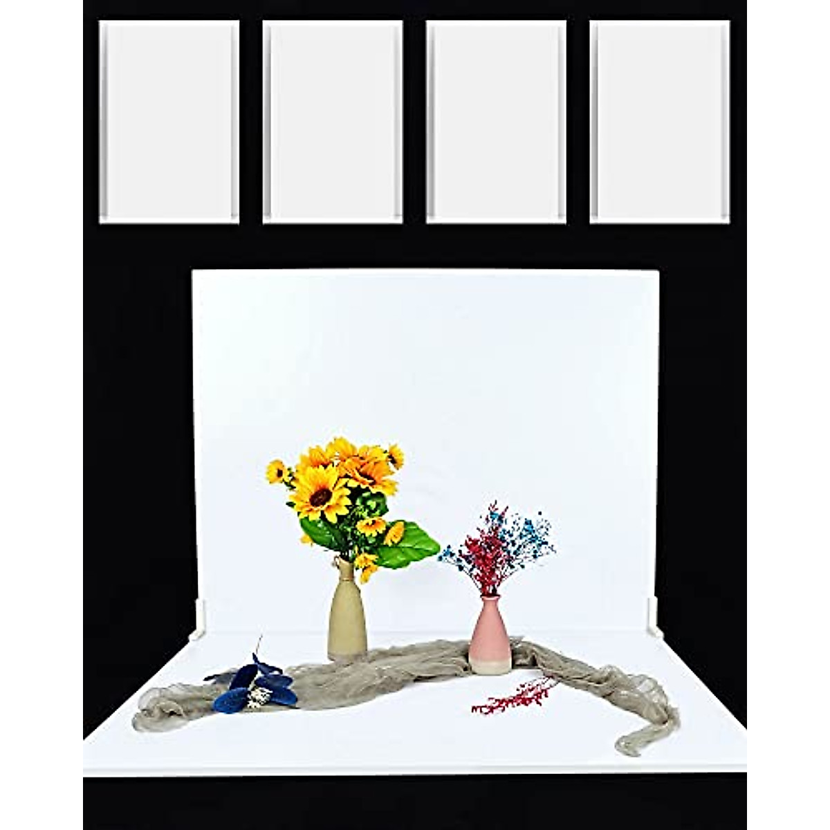 32x24in Photo Backdrop Boards for Food Photography Double Sided White Flat Lay Backdrops for Product Photography