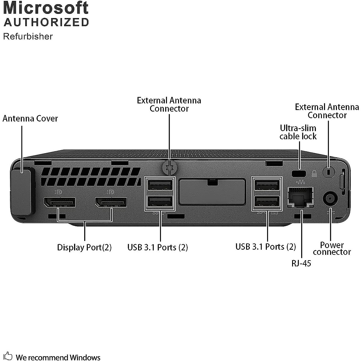 HP EliteDesk 800 G4 Mini Tiny Business PC, Intel Hexa-Core i5-8500T up to 3.5GHz, 16GB DDR4 RAM, 256GB NVMe SSD, Dual Monitor Support, WiFi, Bluetooth, HDMI, DisplayPort, Win11 Pro 64-bit (Renewed)