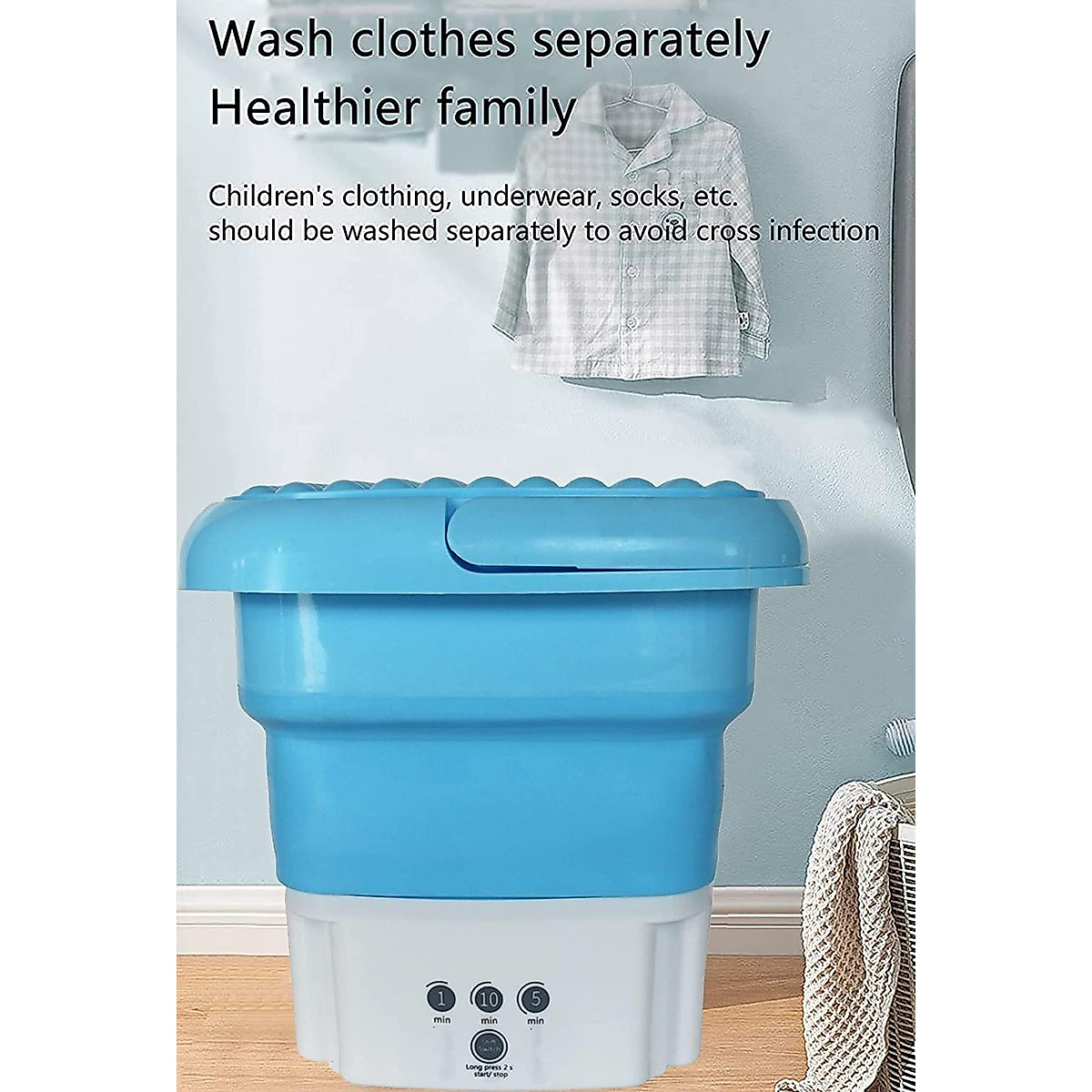 Luxmars Portable Washing Machine and Dryer Combo Mini Folding Washing Machine Washer