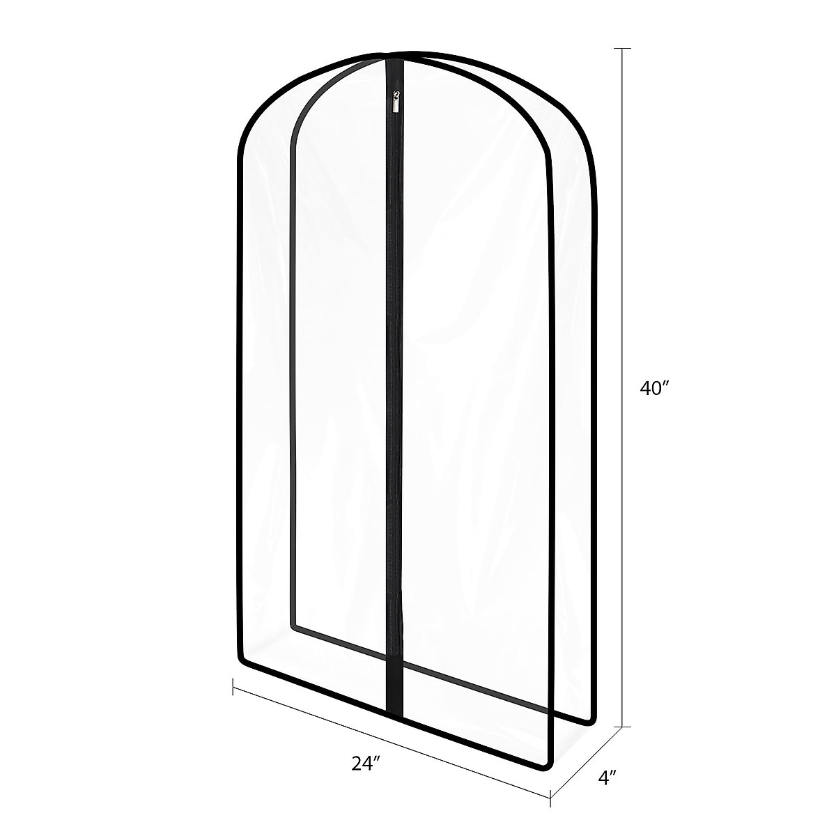 Syeeiex 40" All Clear Garment Bags for Hanging Clothes, Garment Covers with 4" Gusseted, Suit Bags for Closet Storage, Garment Protector for Several Suits, Coats, Jackets, Shirts and Sweater, 6 Pack