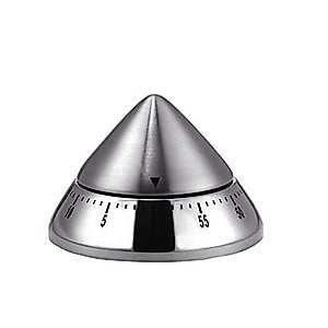 Kitchen Mechanical Timer ,Longben Stainless Steel Metal Mechanical Visual Countdown Cooking Timer with Loud Alarm for Kids Cooking Tools