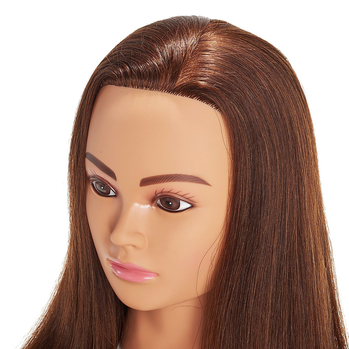 Hairingrid Mannequin Head 24"-26"100% Human Hair Hairdresser Cosmetology Mannequin Manikin Training Head Hair and Free Clamp Holder (R71906LB0418H)