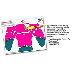 WraptorSkinz Skin Wrap compatible with Sony PS5 DualSense Controller Ripped Colors Hot Pink Seafoam Green (CONTROLLER NOT INCLUDED)