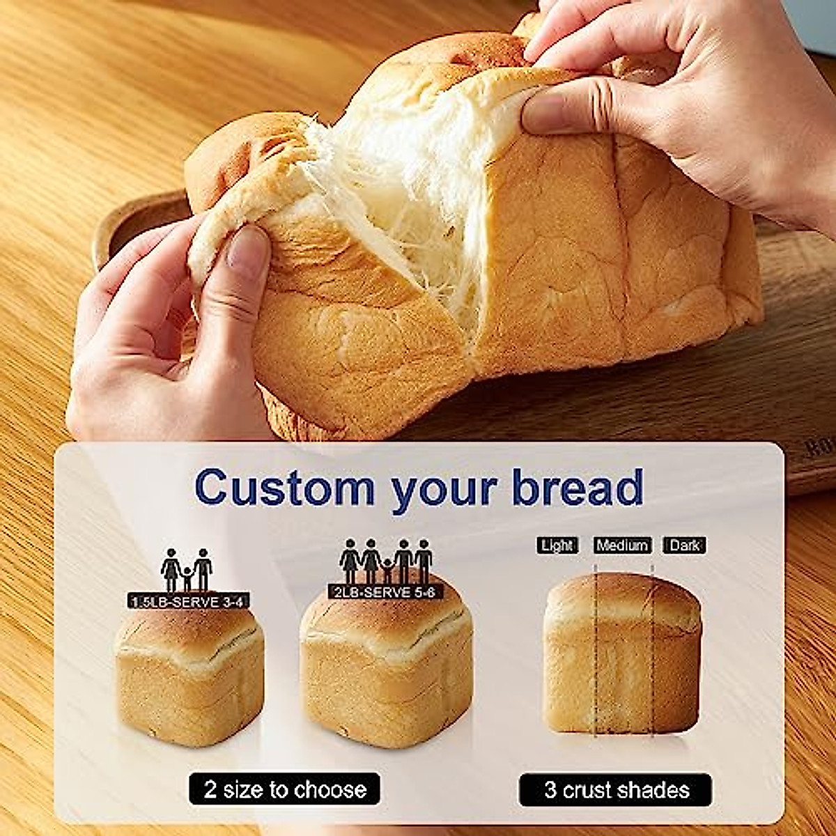 Neretva Bread Maker Machine , 20-in-1 2LB Automatic Breadmaker with Gluten Free Pizza Sourdough Setting, Digital, Programmable, 1 Hour Keep Warm, 2 Loaf Sizes, 3 Crust Colors - Receipe Booked Included (Green)