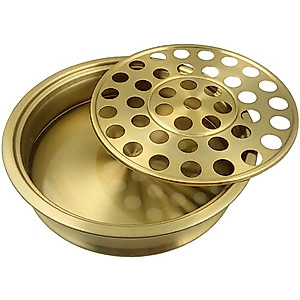 Communion Ware 2 Holy Wine Serving Trays with A Lid & 2 Stacking Bread Plates with A Lid + 80 Cups - Stainless Steel (Brass/Gold)