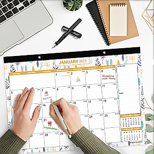 2023-2024 Large Desk Calendar 2023 (January 2023-June 2024), Big Monthly Wall Calendar with Plastic Cover: 17"x12", 18 Months Academic Year Desk Pad Calendars with Planner Stickers