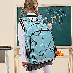 Glaphy Hockey Balls School Backpack Lightweight Laptop Backpack Student Travel Daypack with Reflective Stripes