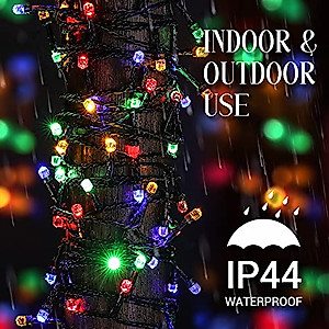 Quntis Christmas Tree Lights Multicolor, 328FT 1000 LED Diamond Cluster Christmas Lights 8 Modes Waterproof Outdoor String Lights with Timer & Memory for Yard Holiday Party Garden Patio Wedding Decor