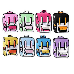 3D Jump Style 2D Drawing From Cartoon Paper Backpack Shoulder Bag Comic Bookbag