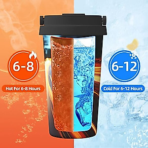 WANGXUEE Abstract Modern Print 500ml Stainless Steel Travel Tumbler Double Wall Vacuum Insulated Coffee Mug