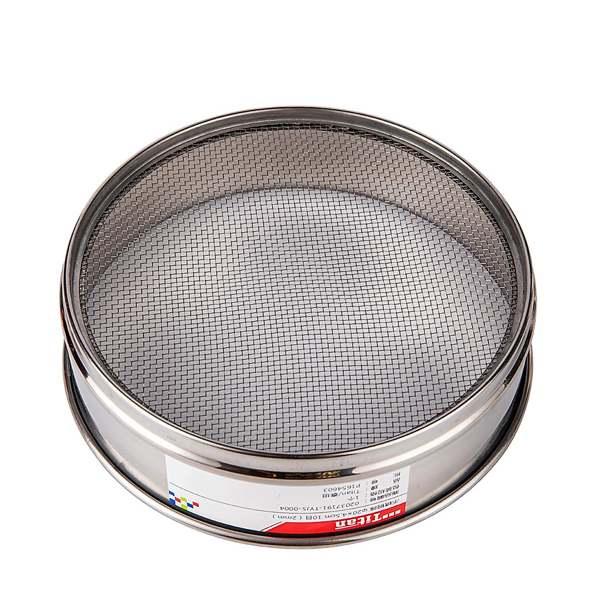 Adamas-Beta φ20×4.5cm 12 Mesh 304 Stainless Lab Sieves Economy Test Sieve 304 Stainless Steel Wire Cloth（1.6mm）