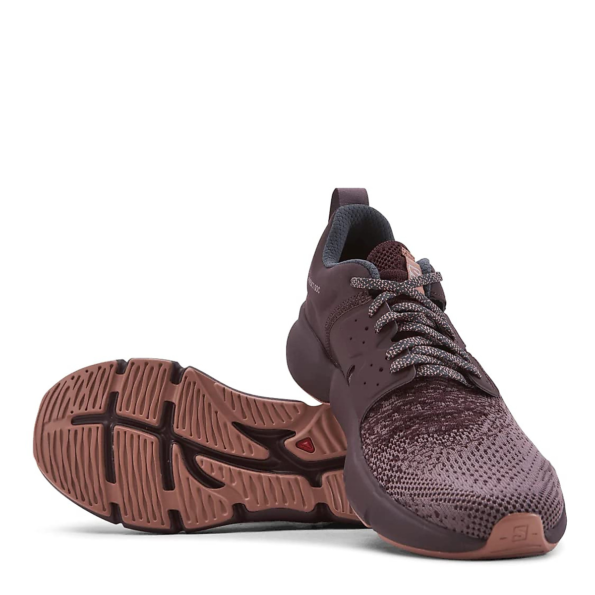 Salomon Predict SOC Running Shoes for Women, Flint/Wine Tasting/Brick Dust, 6.5