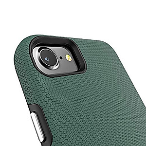 Crave Dual Guard for Apple iPhone SE 2022 (3rd gen) Case, SE 2020 (2nd gen) Case, iPhone 8 Case, iPhone 7 Case, Shockproof Protection Dual Layer Case for iPhone SE/8/7 (4.7 Inch) - Forest Green