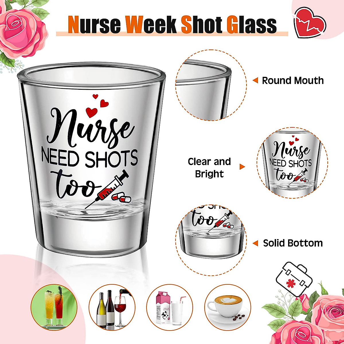 Treela 3 Pcs Christmas Nurse Appreciation Gift Set Include Nurse Acrylic Plaque Nurse Week Shot Glass and Nurse Gifts Socks for Women Men School Nurse Week Birthday Graduation Retirement Gifts