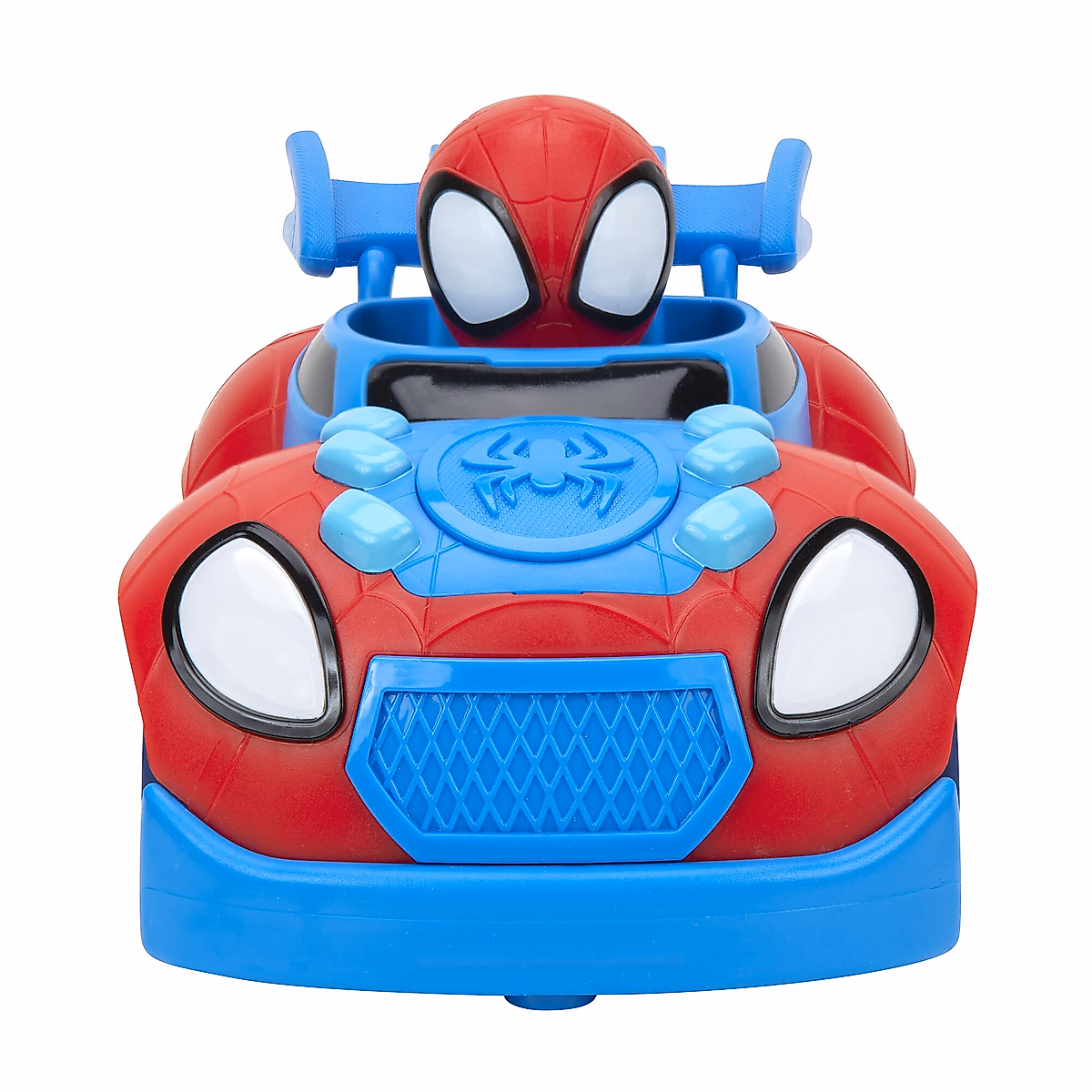 Marvel Spidey and His Amazing Friends Web Crawler RC - Remote-Controlled Vehicle - Features Built-in Super Hero with 4 Controller Functions, Blue & Red