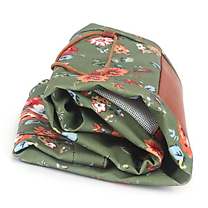 TOURBON Canvas Golf Bag for Women Driving Range Travel Course Club Carry Case