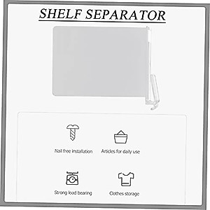 PRETYZOOM 2pcs Clothes Board Clear Wardrobe Partitions Wardrobe Divider Closet Shelf Organizer Closet Shelf Divider Clear Shelf Plastic Partitions Shelf Divider Organizer Closet Dividers Abs