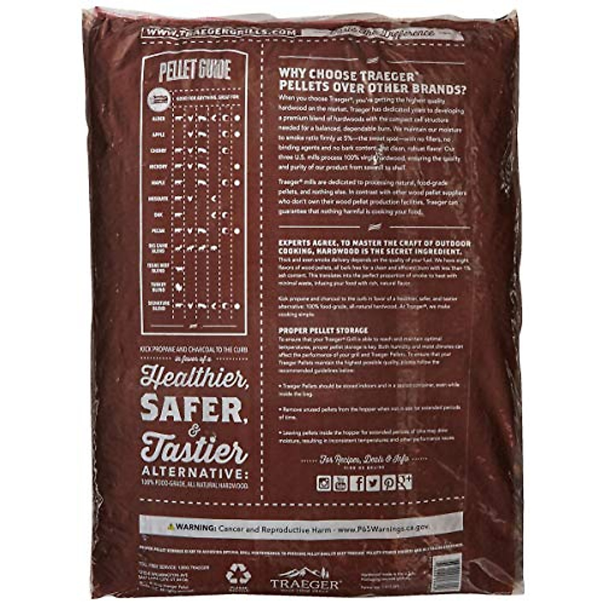 Traeger Grills PEL331 Signature Blend 100% All-Natural Hardwood Pellets(20 lb. Bag) & Grills PEL309 Cherry 100% All-Natural Hardwood Pellets Grill, Smoke, Bake, Roast, Braise and BBQ, 20 lb. Bag