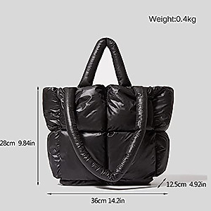 Cotton Handbag Large Tote Women Shoulder Bags Down Cotton Crossbody Bag Trend Crossbody Bag